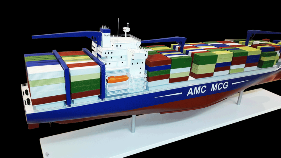 Maquette de Porte-conteneurs - Made in France - Maritime Design